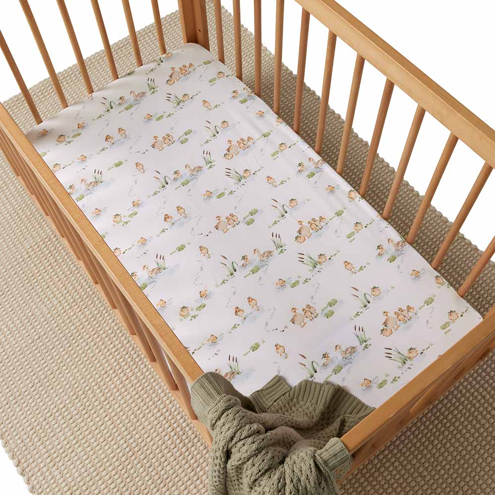 Fitted Cot Sheet Duck Pond – The Jones Girls Collections